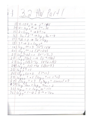 6.2 HW - Pre Calculus - 6 Homework 1) Notes 2) a= b2+c2-2bc cos(A)=6 B ...