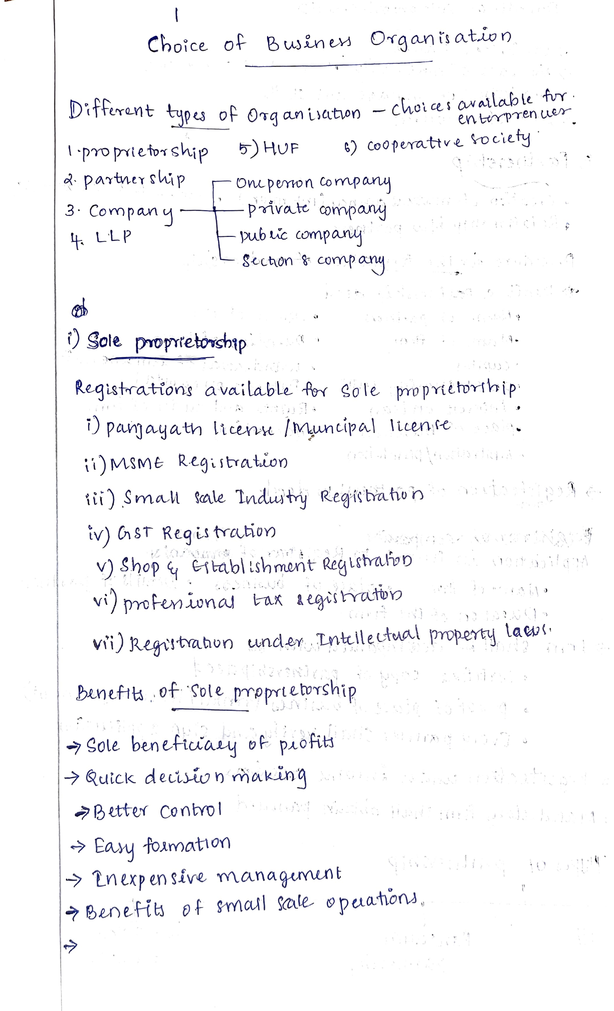 Choice of business organisation - Choice ot Busin en OTgan it ation ...