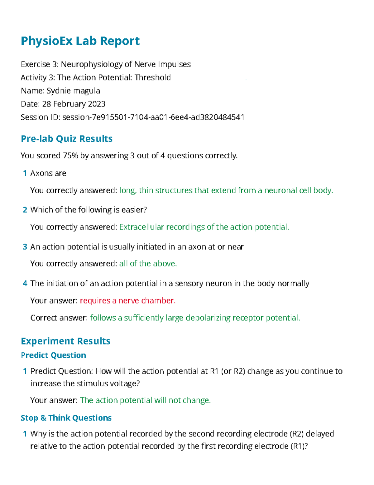 Physio Ex Exercise 3 activity 3,4,5,7,8,9 - PhysioEx Lab Report ...