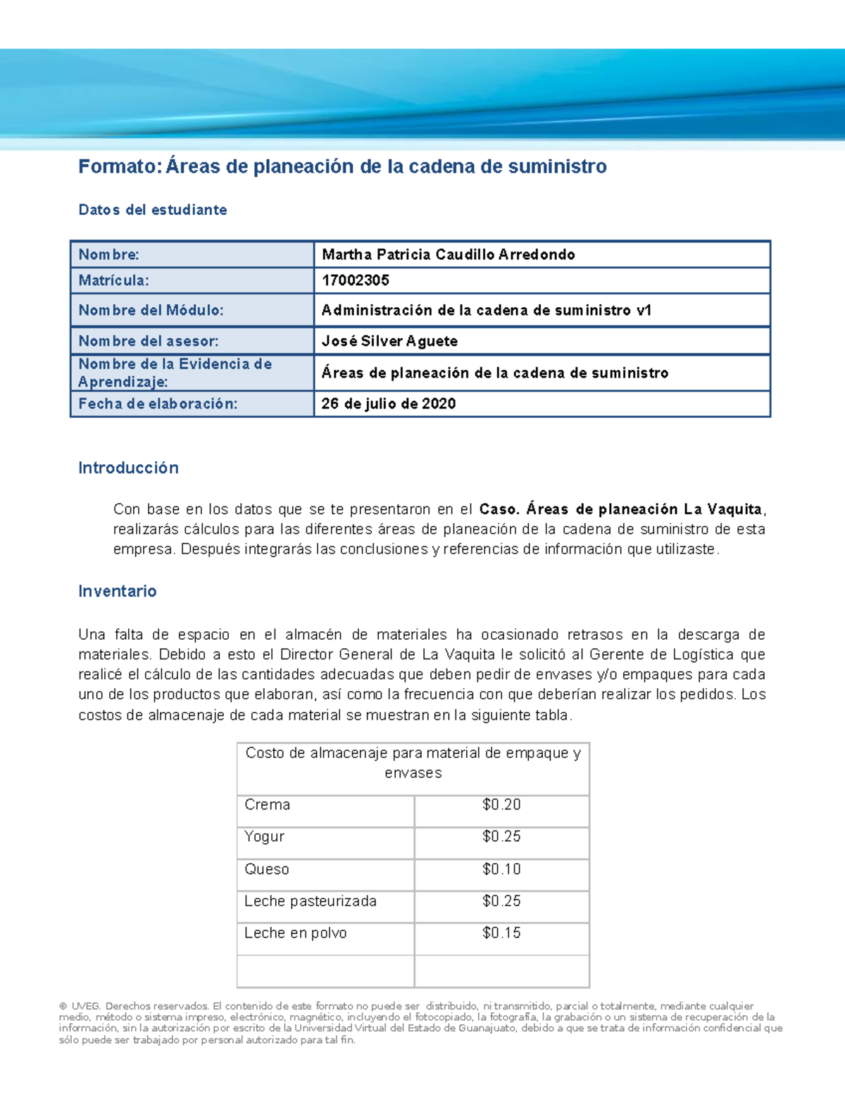Caudillo Martha Planeación La Vaquita - Formato: Áreas de planeación de ...