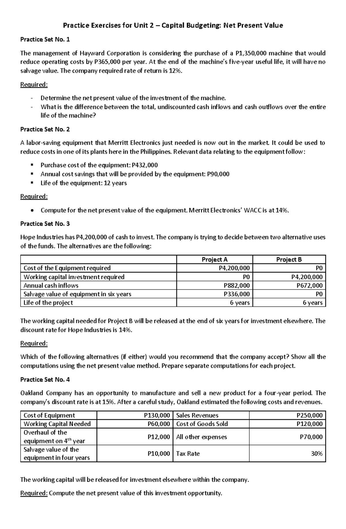 Version 2 - Practice Exercises for Unit 2 - Practice Exercises for Unit ...