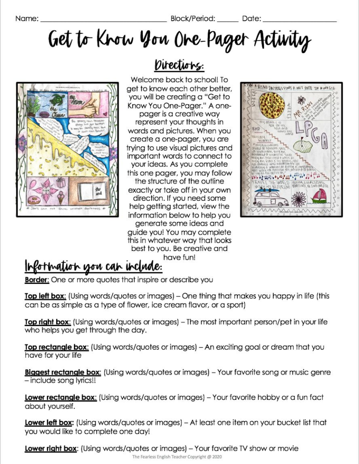 CCS Digital Get to Know You One-Pager - Digital One-Pager Directions ...