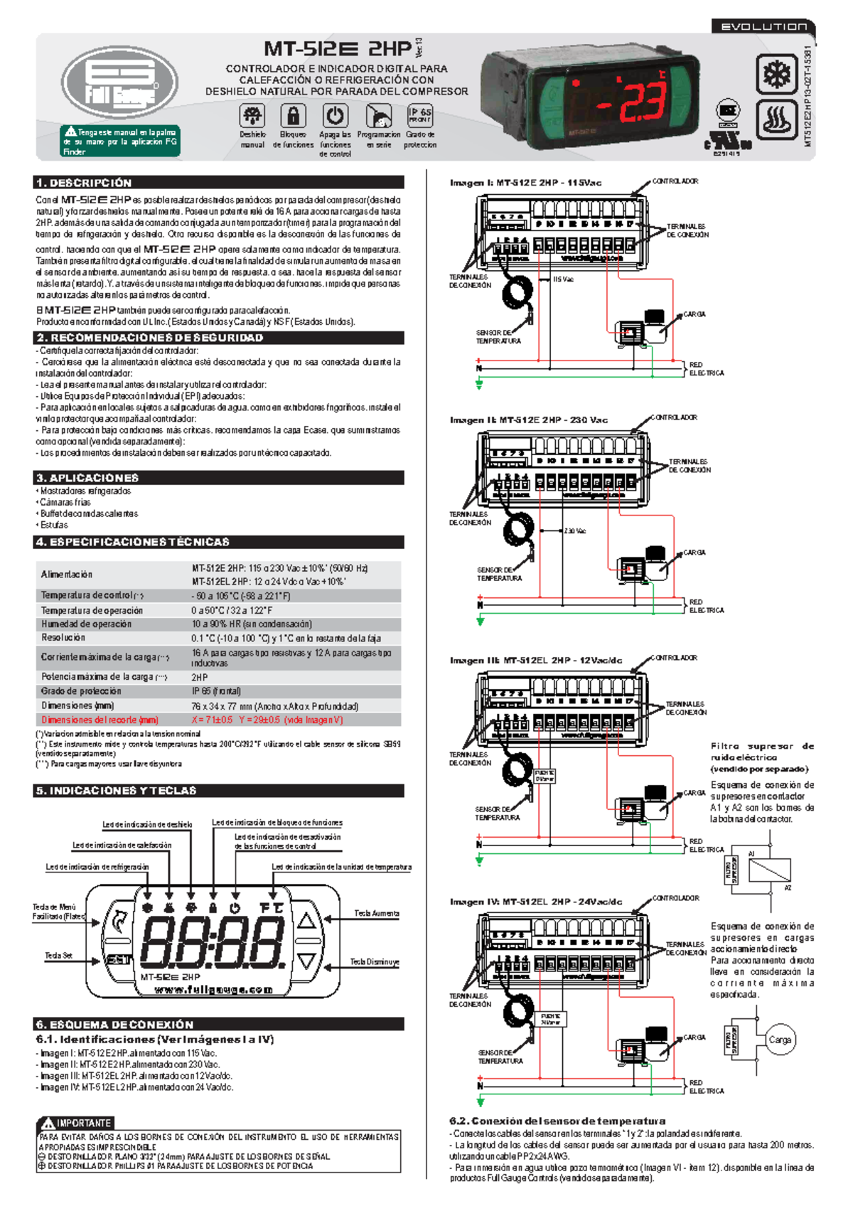 MT-512E-2HP - Ficha técnica - ####### evolution CONTROLADOR E INDICADOR ...