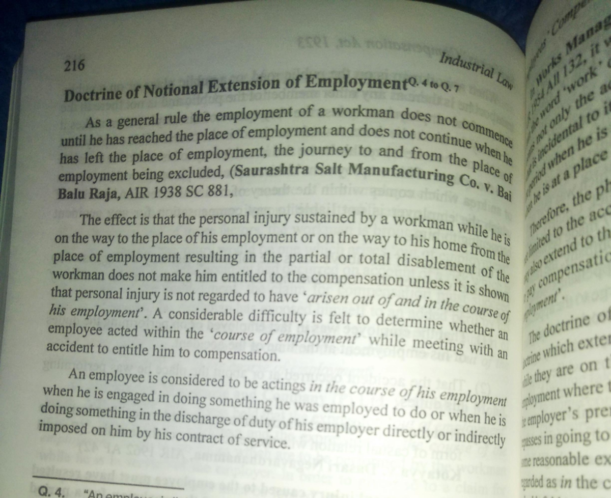 Doctrine of notional Extension - Industrial Relations And Labour Laws ...