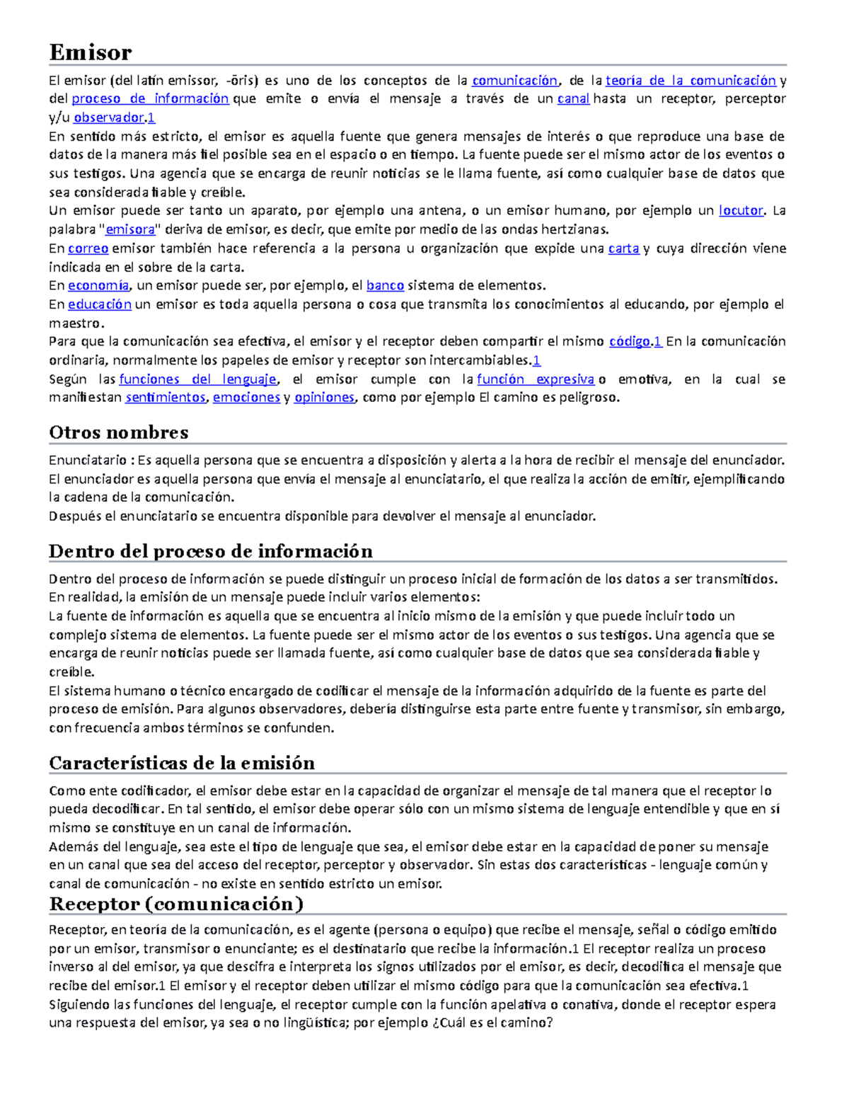 Emisor - dsadasdas - Emisor El emisor (del latín emissor, -ōris) es uno ...