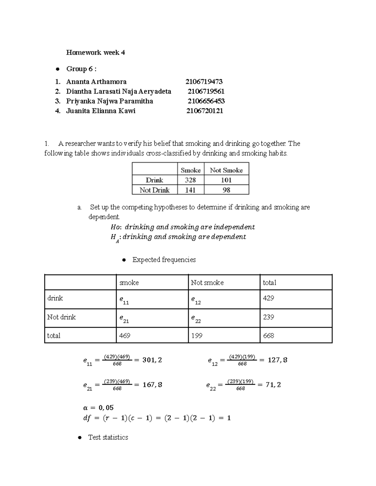 Homework week 4(Group 6) - Homework week 4 Group 6 : 1. Ananta ...