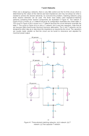 Impedance Matching Networks - Impedance Matching Networks Matching ...