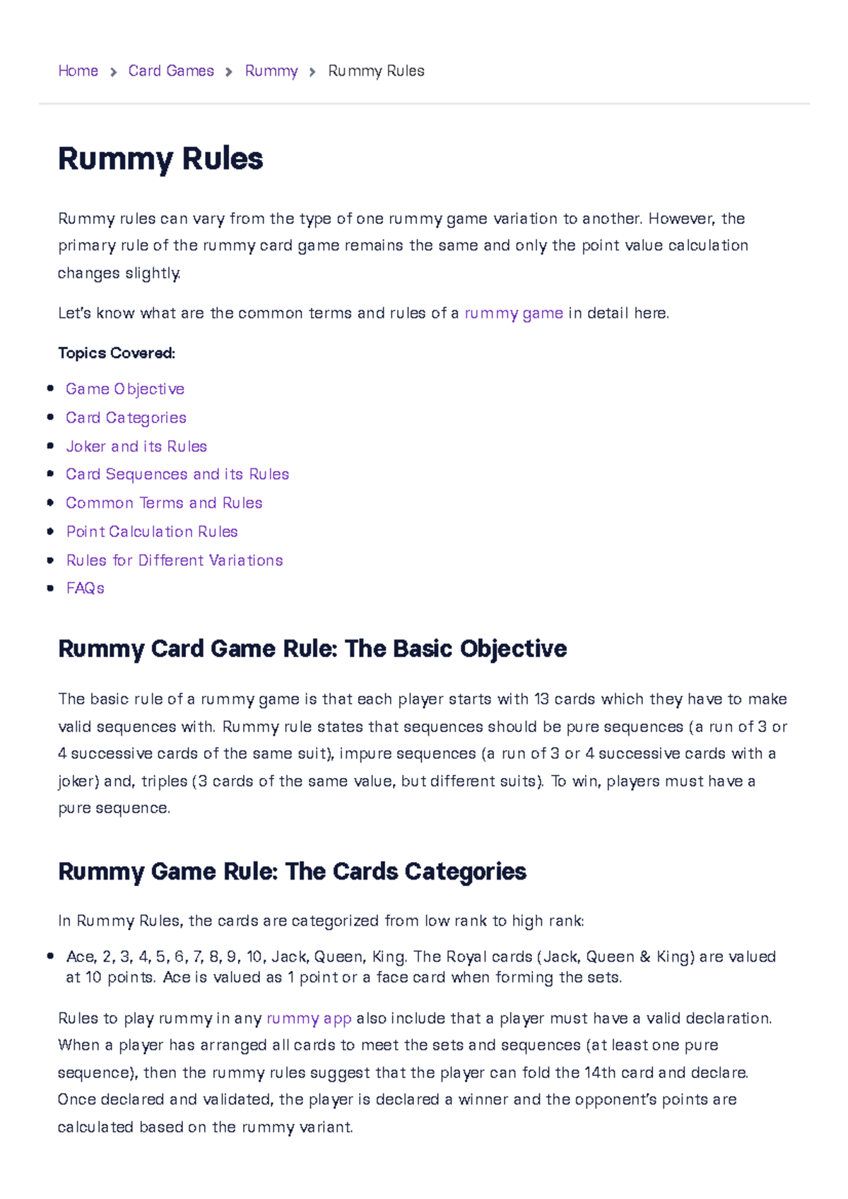 Rummy-Rules-PDF - Kvg - Home Card Games Rummy Rummy Rules Rummy Rules ...