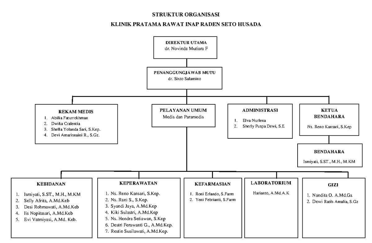 Struktur Organisasi Klinik xx - STRUKTUR ORGANISASI KLINIK PRATAMA ...