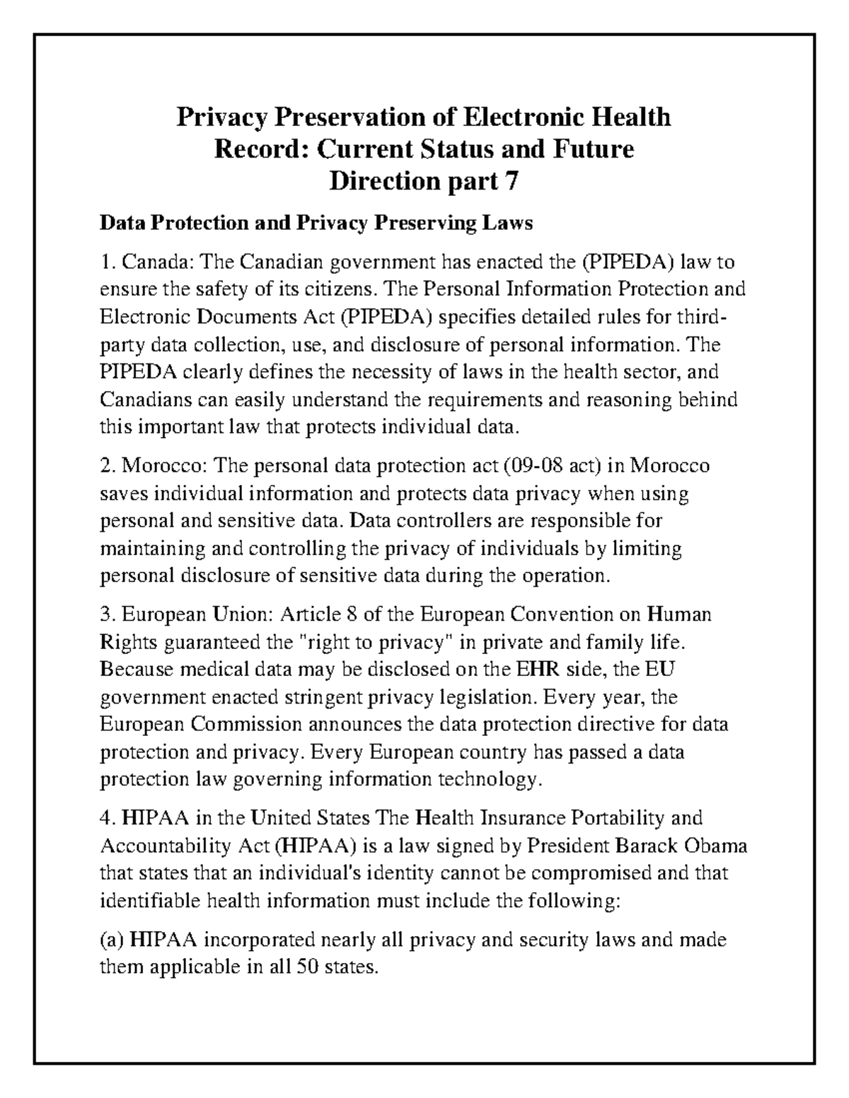 Privacy Preservation Of Electronic Health Part 7 Privacy Preservation Of Electronic Health