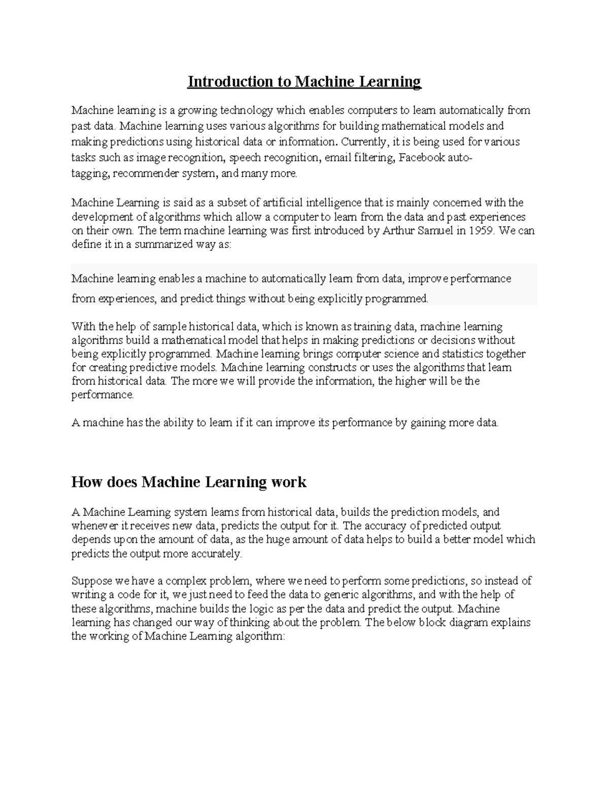 Introduction to Machine Learning - Introduction to Machine Learning ...