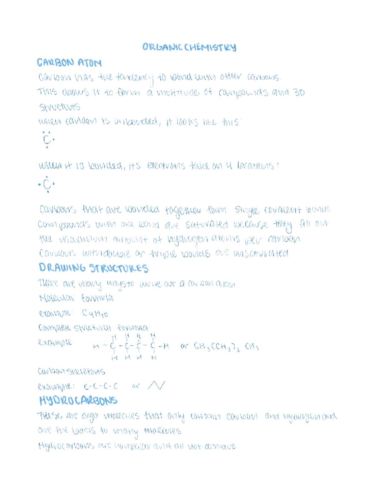 Regents Chem Orgo Chem Review - ORGANICCHEMISTRY CARBONATOM carbon has ...