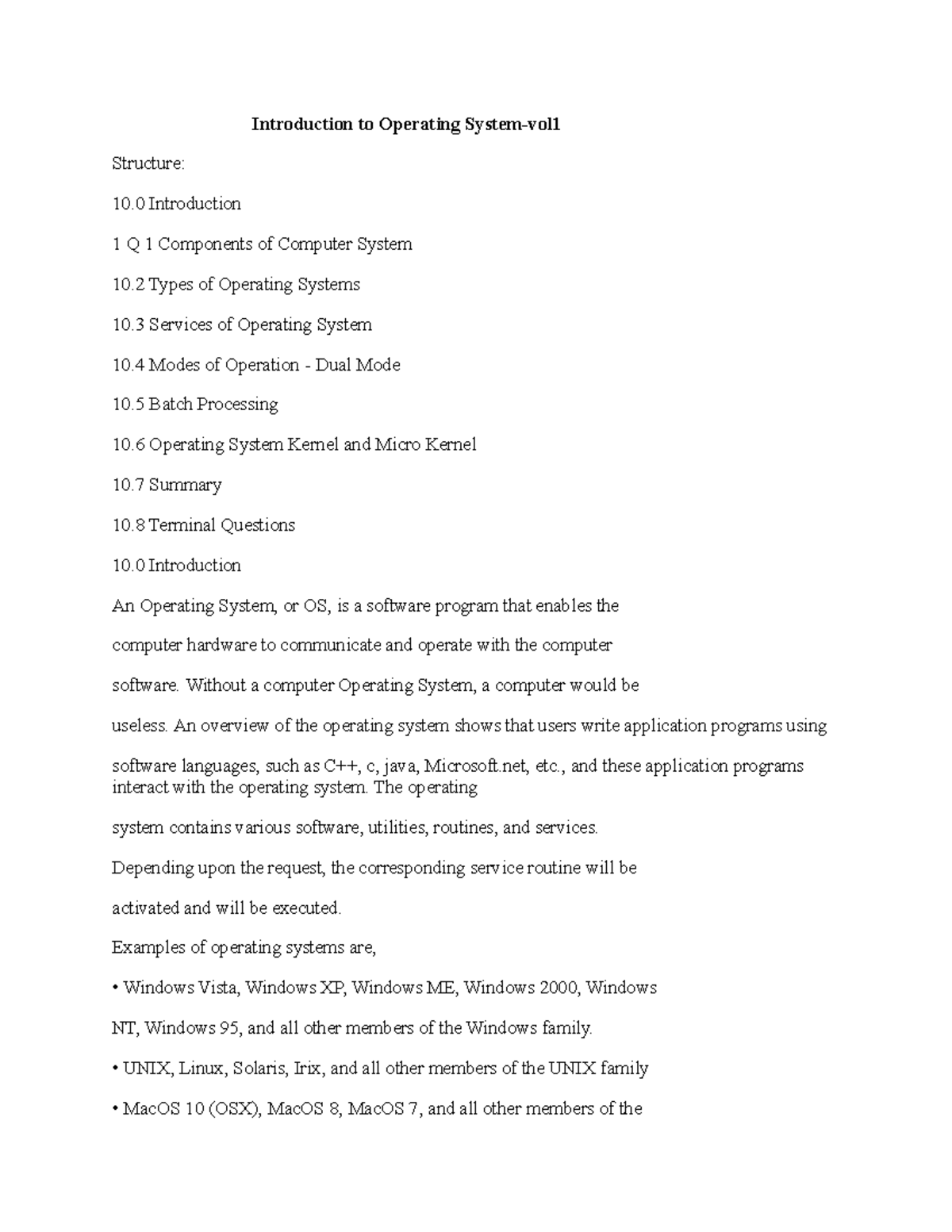 Introduction to Operating System-vol1 - Introduction to Operating ...