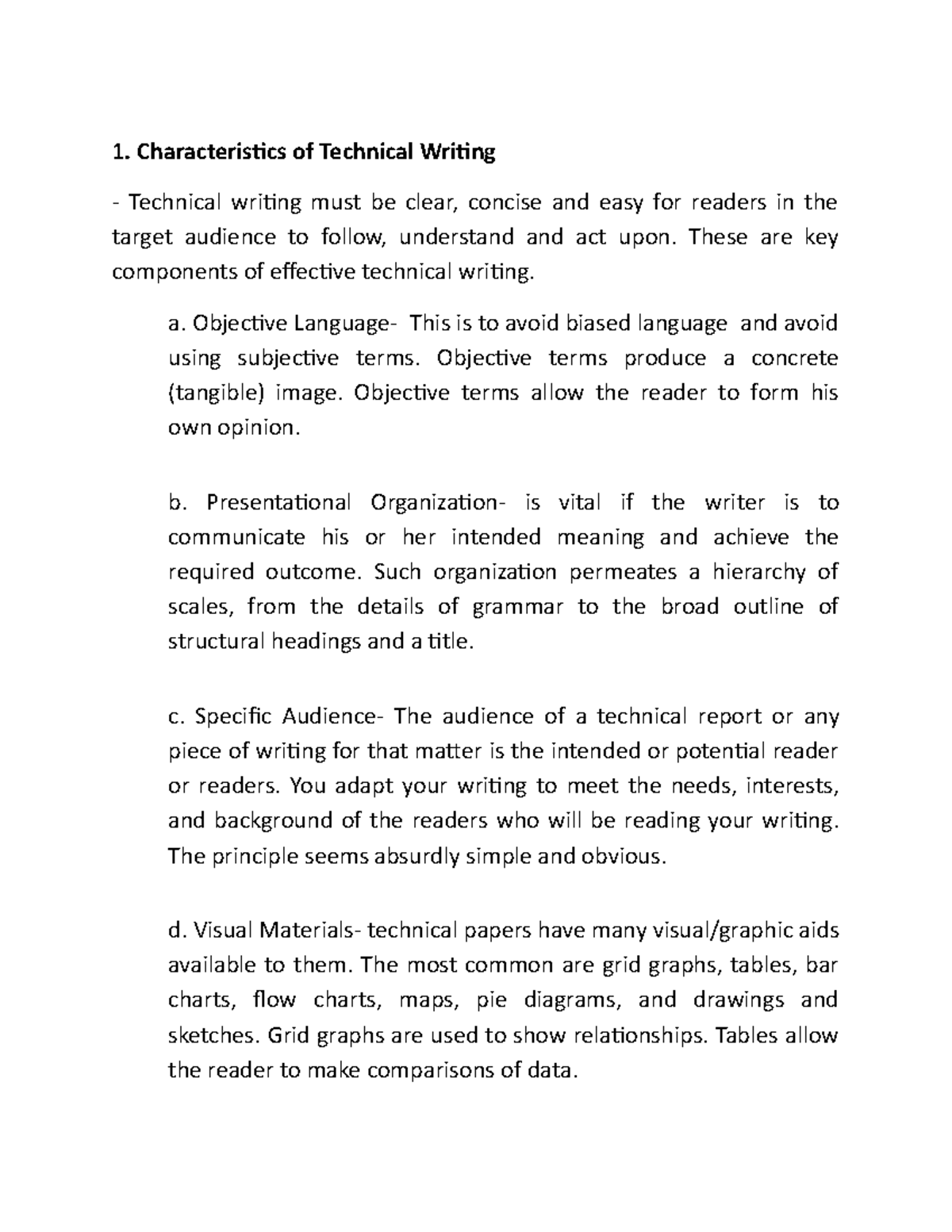 1. Characterist-WPS Office - 1. Characteristics of Technical Writing ...