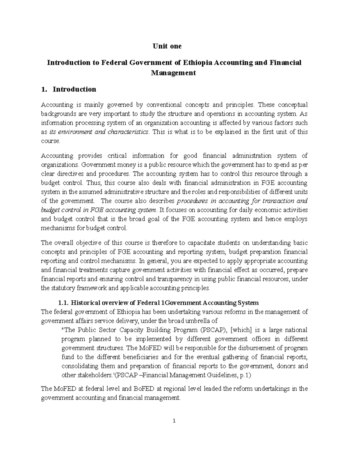 Chapter 1 - best for teaching the students. - Unit one Introduction to ...