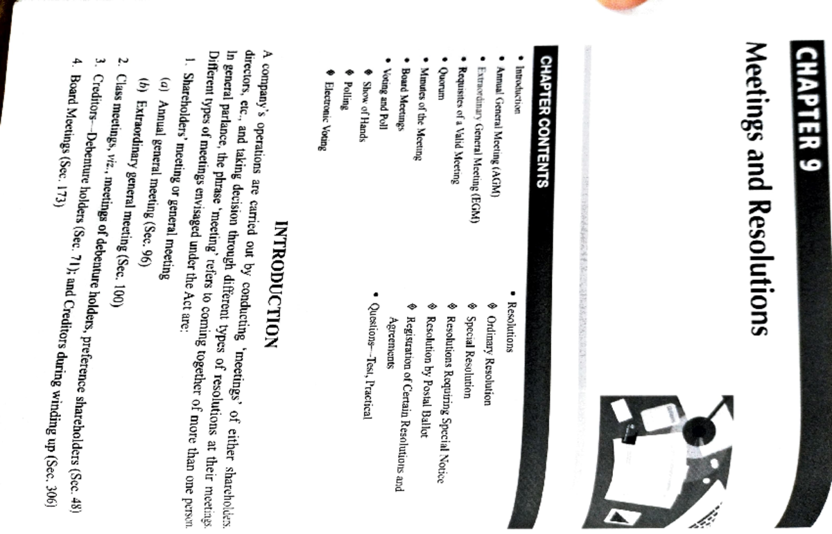 Meetings and resolution - Bba - Studocu