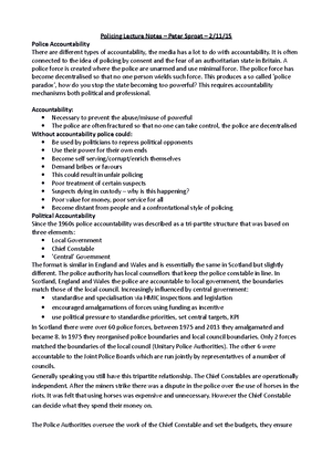 The Structure, Roles, and Functions of the UK Police - Introduction to ...