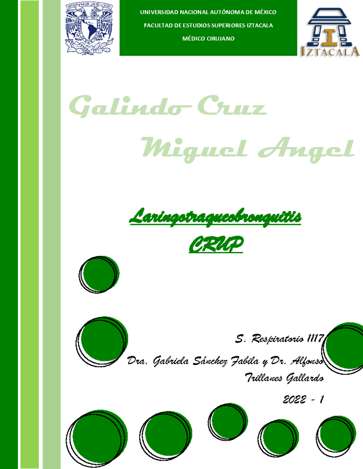 Laringotraqueobronquitis CRUP FESI - Galindo Cruz Miguel Angel ...