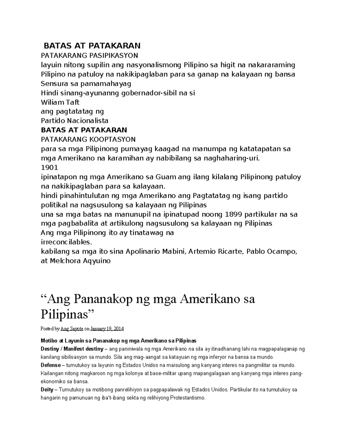 Patakarang Pasipikasyon at Kooptasyon - BATAS AT PATAKARAN PATAKARANG ...