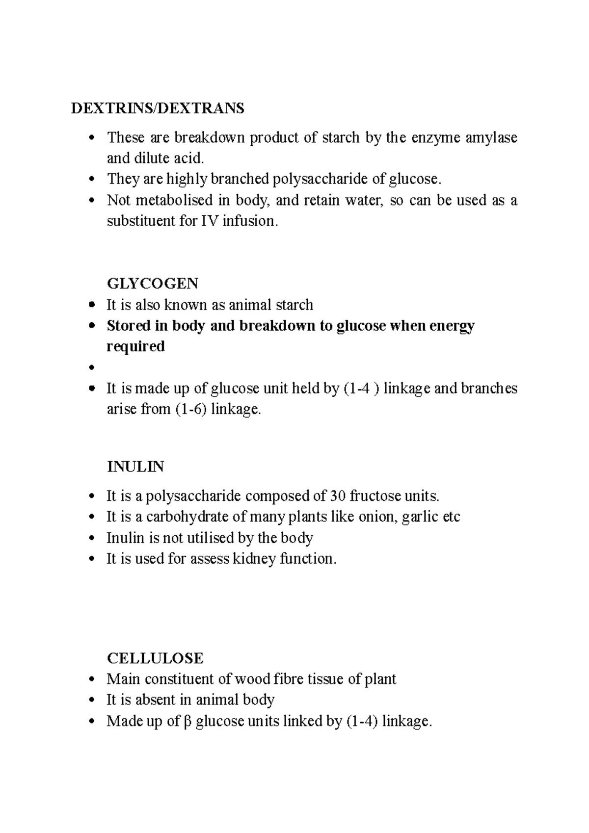 Dextrins - DEXTRINS/DEXTRANS These are breakdown product of starch by ...