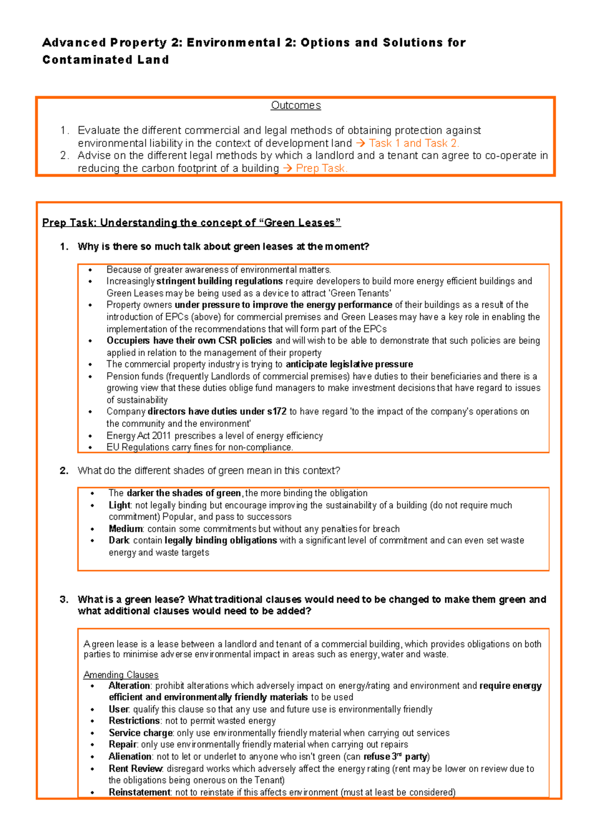 Advanced Property 2- Real Easte - Advanced Property 2: Environmental 2 ...