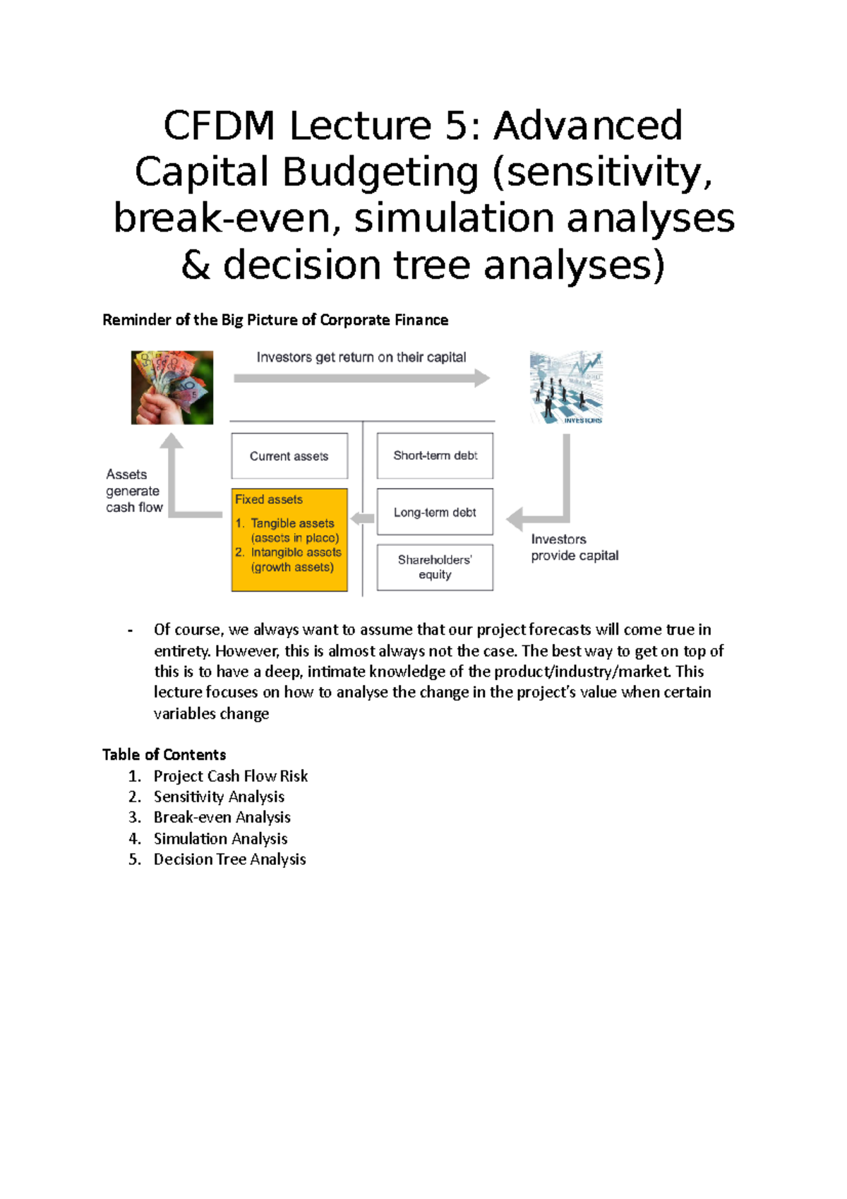 CFDM Lecture 5 - However, this is almost always not the case. The best ...