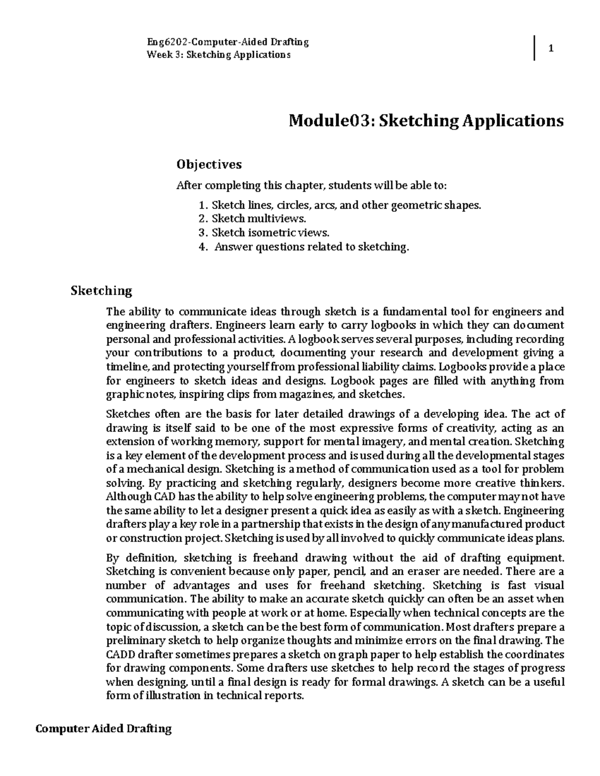 Week 3-Sketching Application - Week 3: Sketching Applications 1 ...