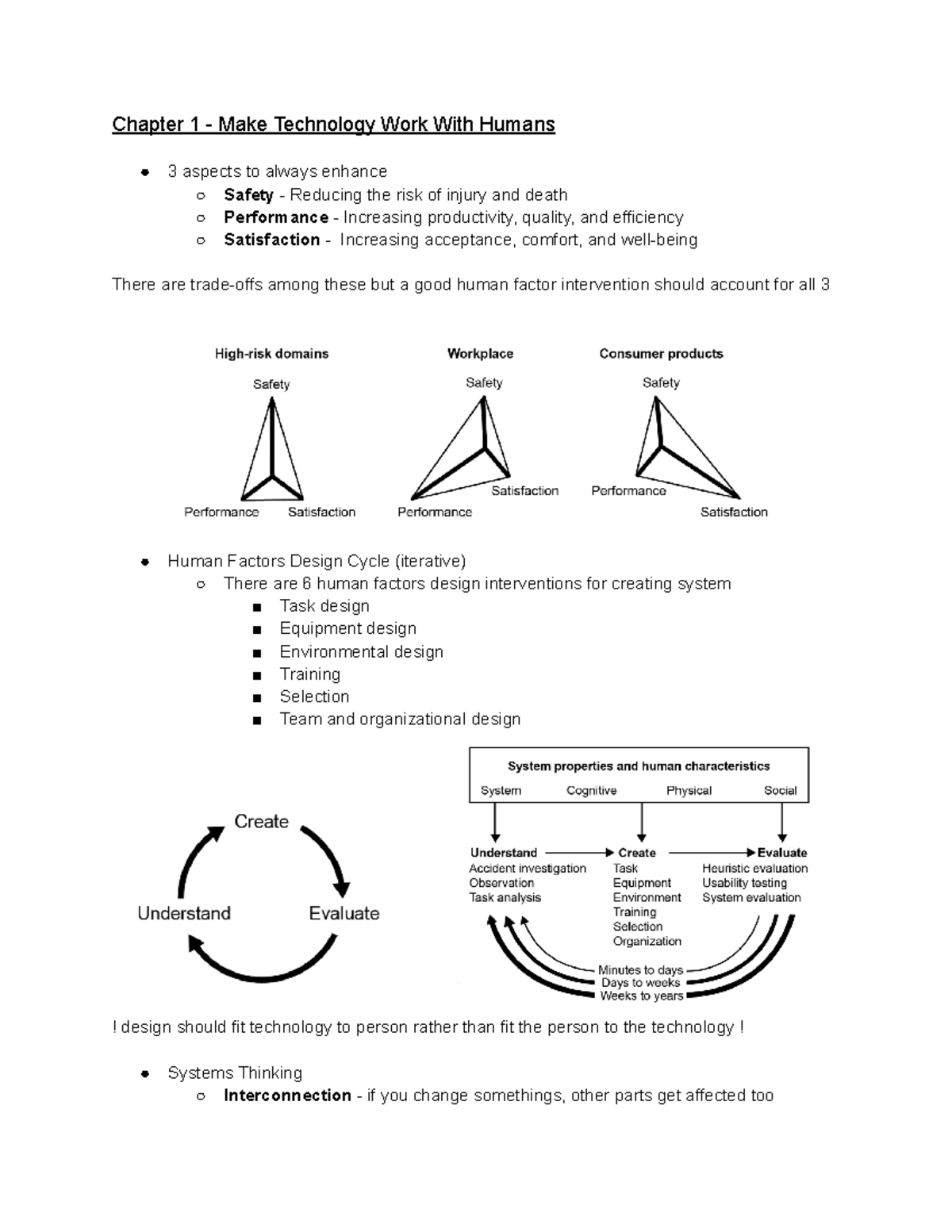 Human Factors Chapter 1-16 Summaries - Chapter 1 - Make Technology Work ...