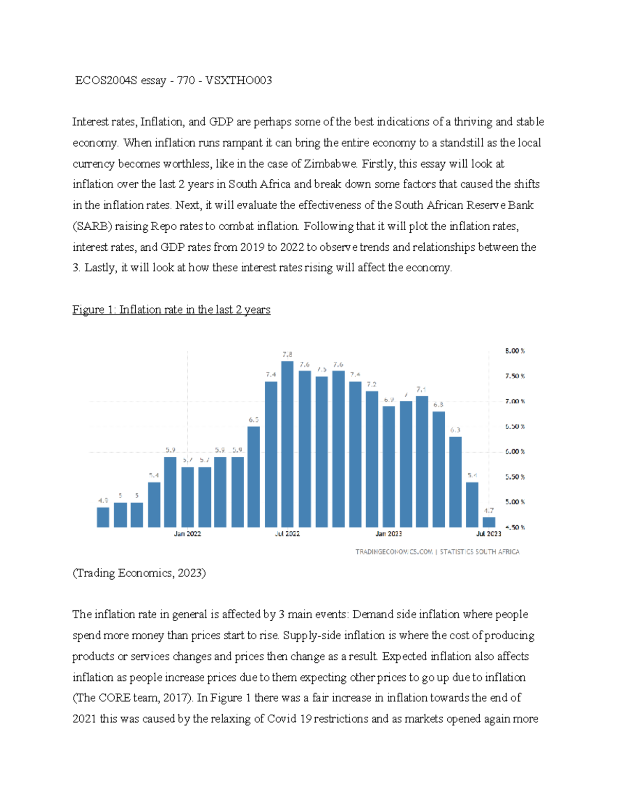 Essay Assigned Full answer - ECOS2004S essay - 770 - VSXTHO Interest ...