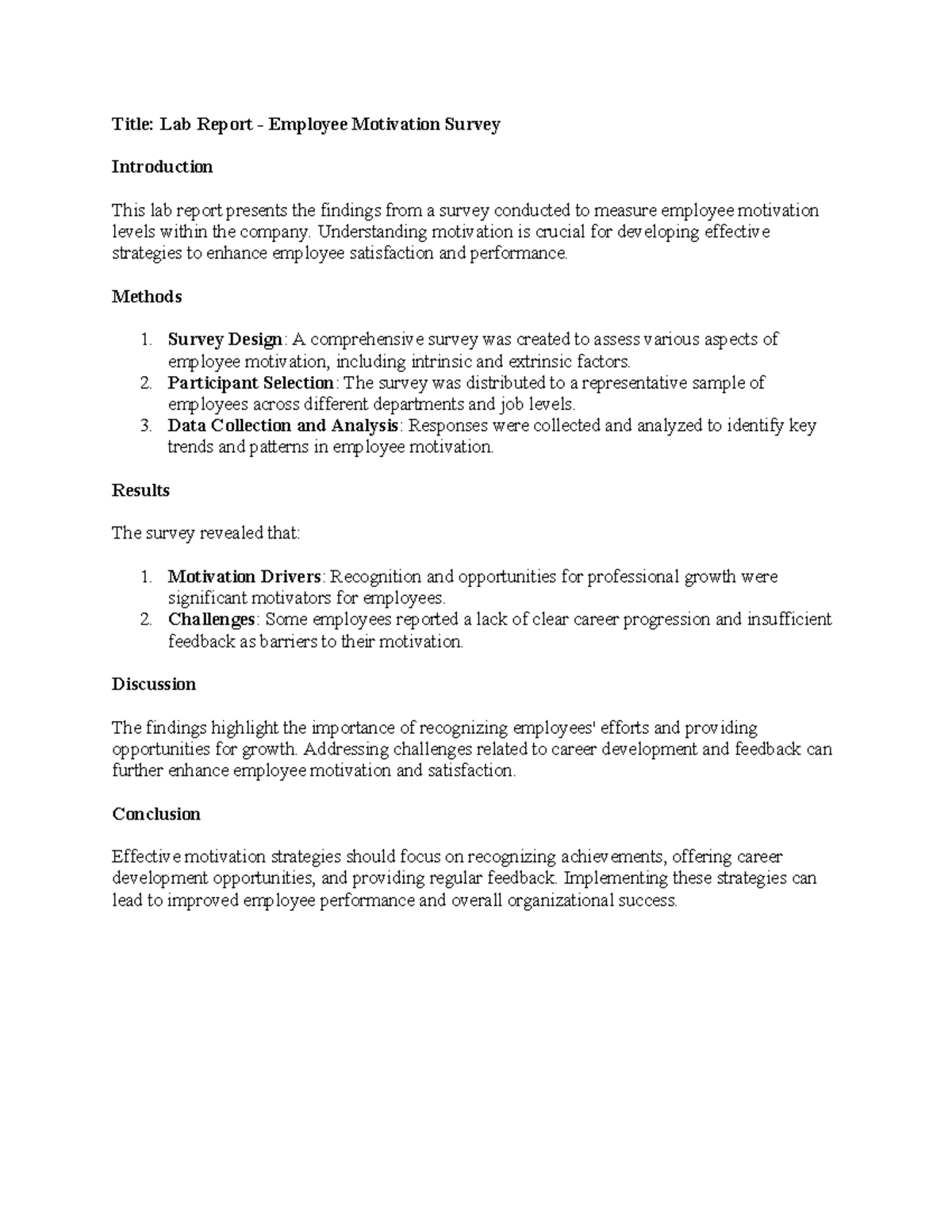 Doc 6 - Human Resources Management - Title: Lab Report - Employee ...