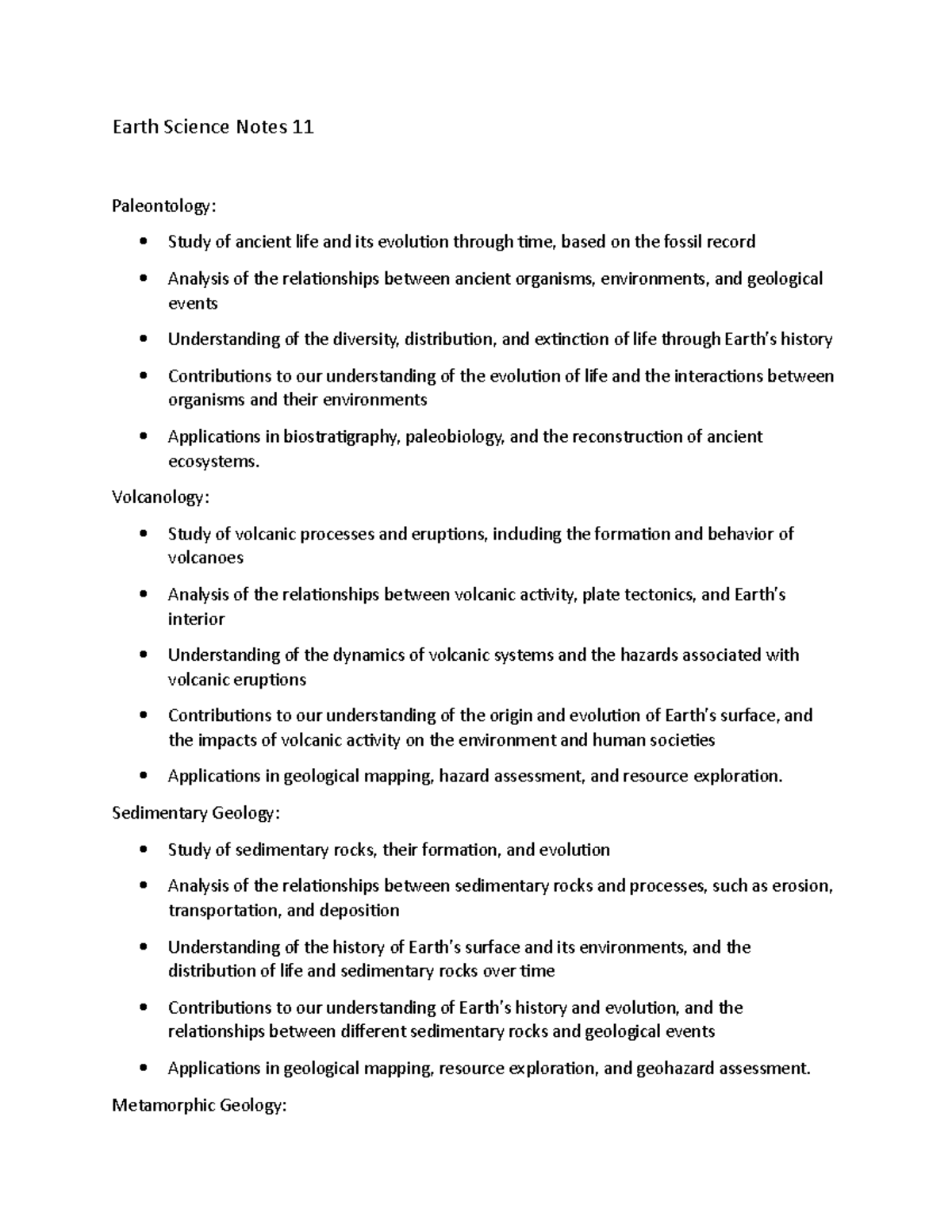 Earth Science Notes 11 - Volcanology: Study of volcanic processes and ...