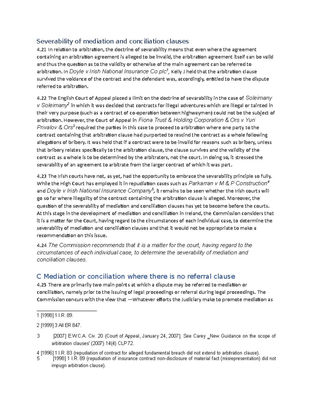 Dispute resolution m21 - Severability of mediation and conciliation ...