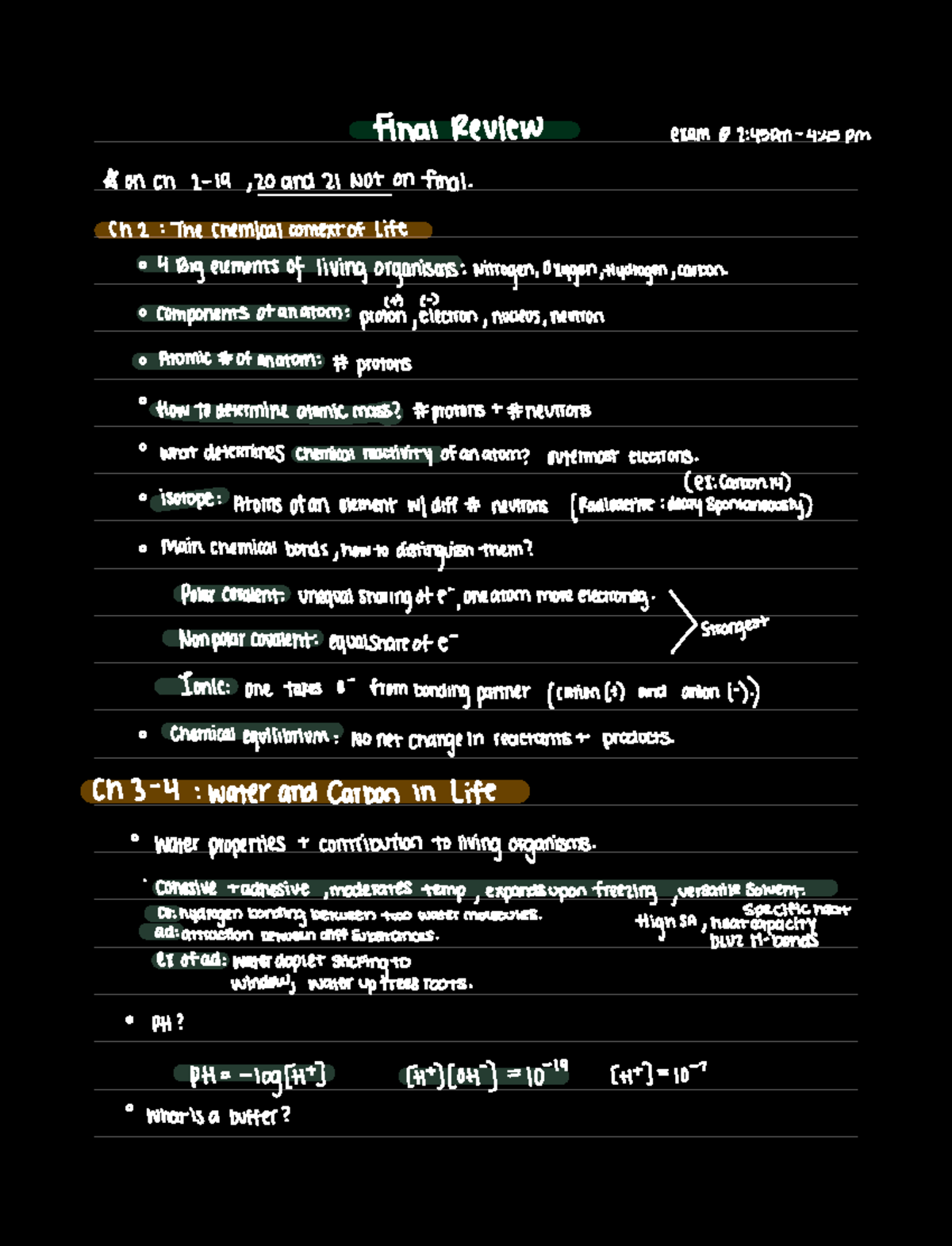Final Exam Review Chapter 1-8 - Final Review exam 02 45PM 445 PM ####### on ch 2 19 20and 21 Not ...