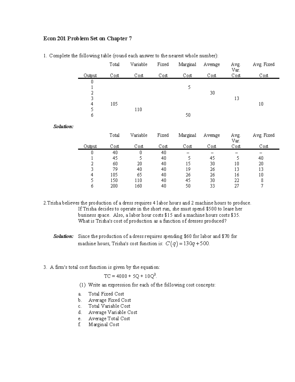 Solution of probability and other themes - EC 470 - Alabama - Studocu