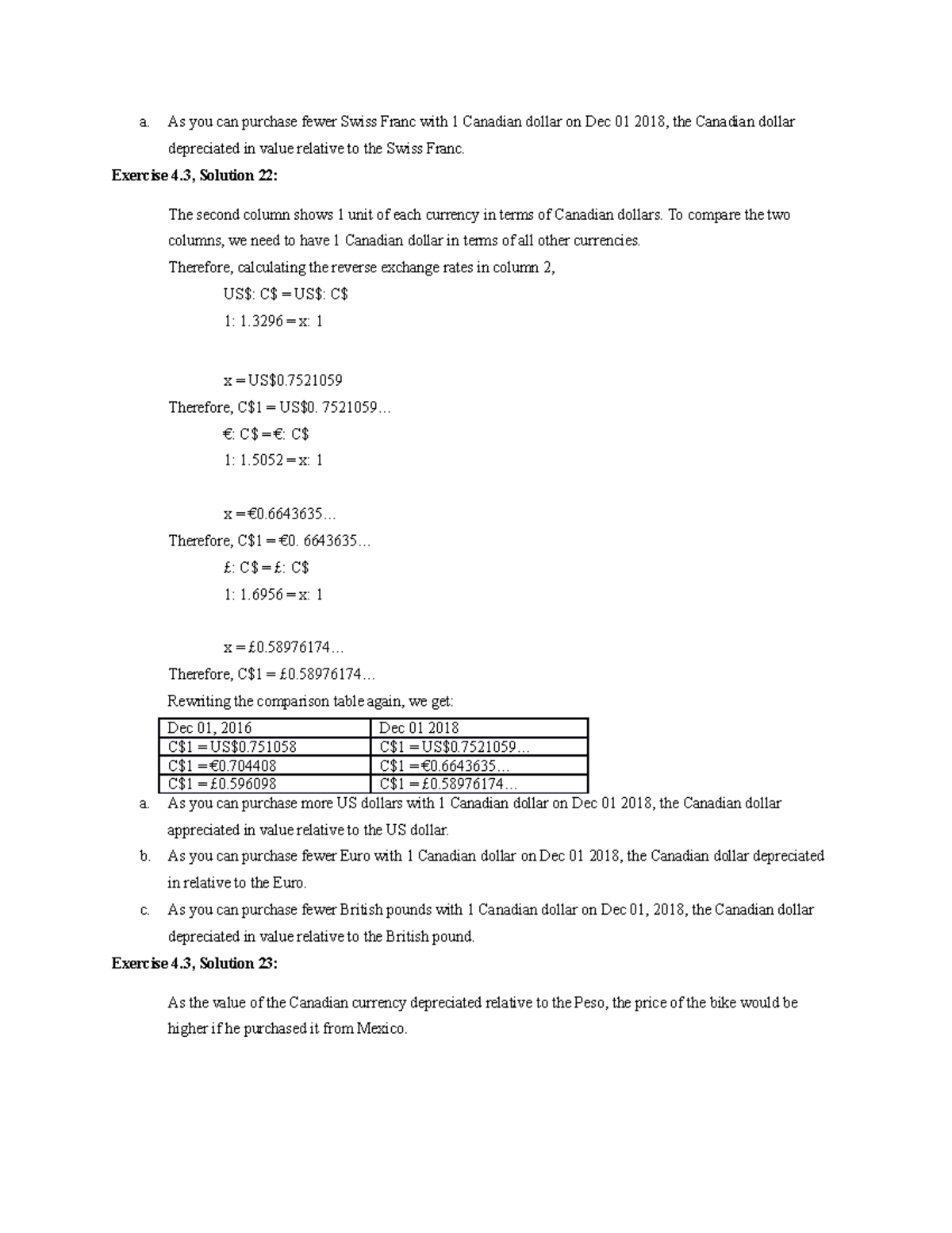 MBF100 Exercise 4.3 Solutions - a. As you can purchase fewer Swiss ...