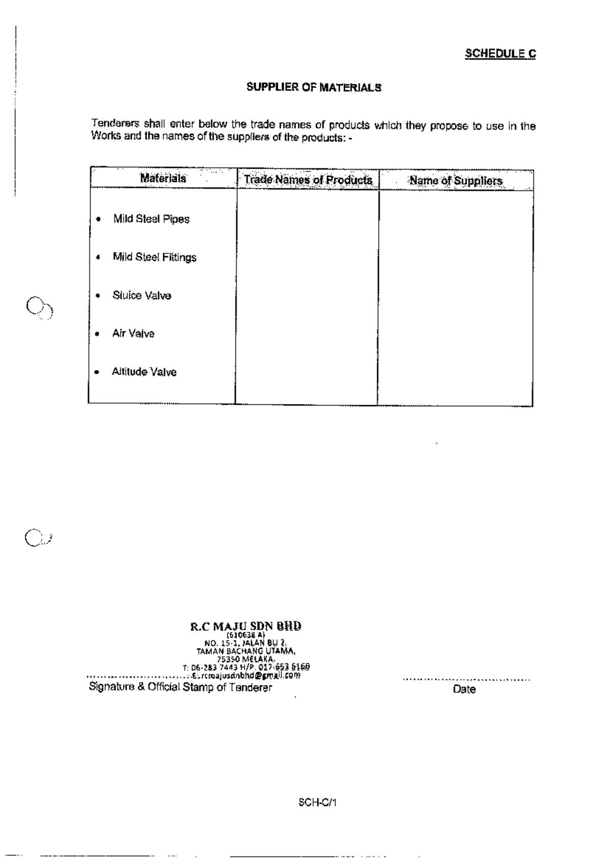SAMB - Bill of Quantities - Building Facilities System - Studocu