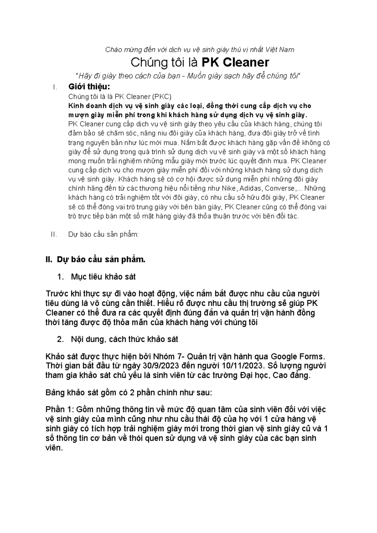 PK Cleaner bản word - Chào mừng đến với dịch vụ vệ sinh giày thú vị ...