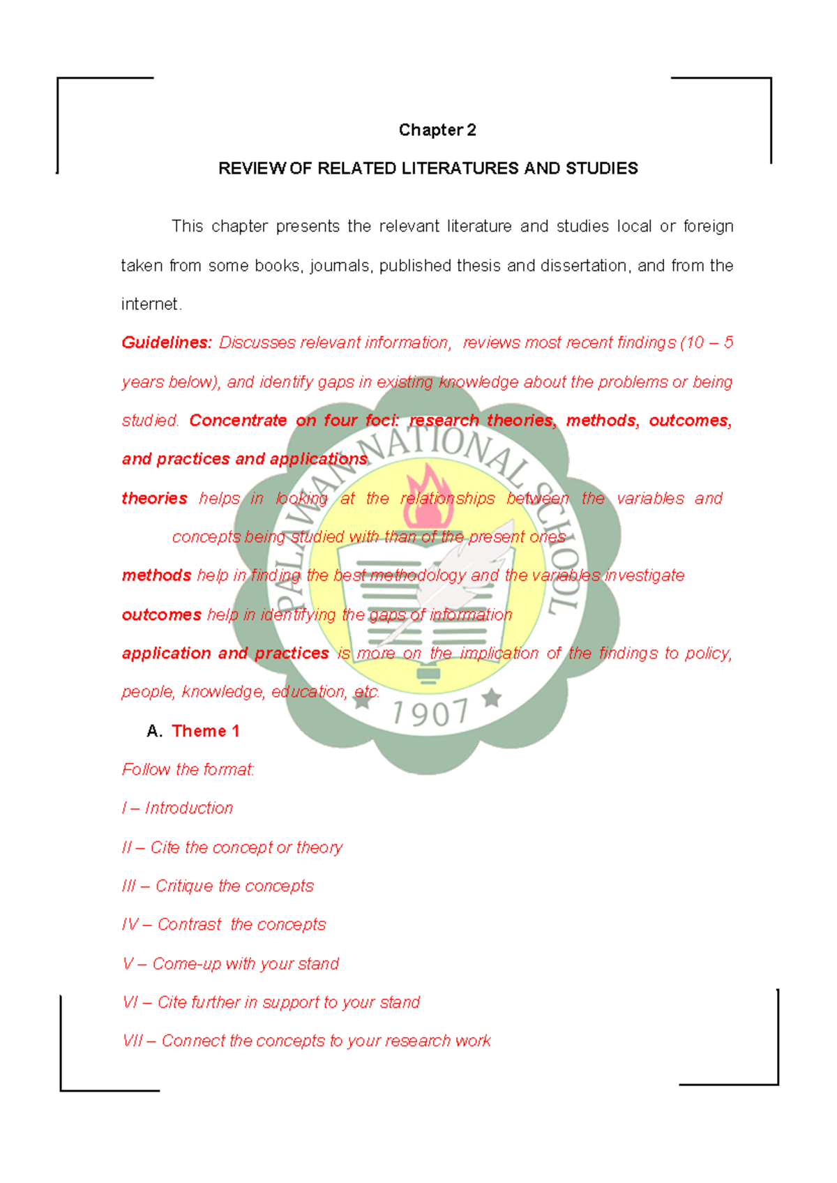 Chapter 2 Sample PNS STEM 2022 version - Chapter 2 REVIEW OF RELATED LITERATURES AND STUDIES ...