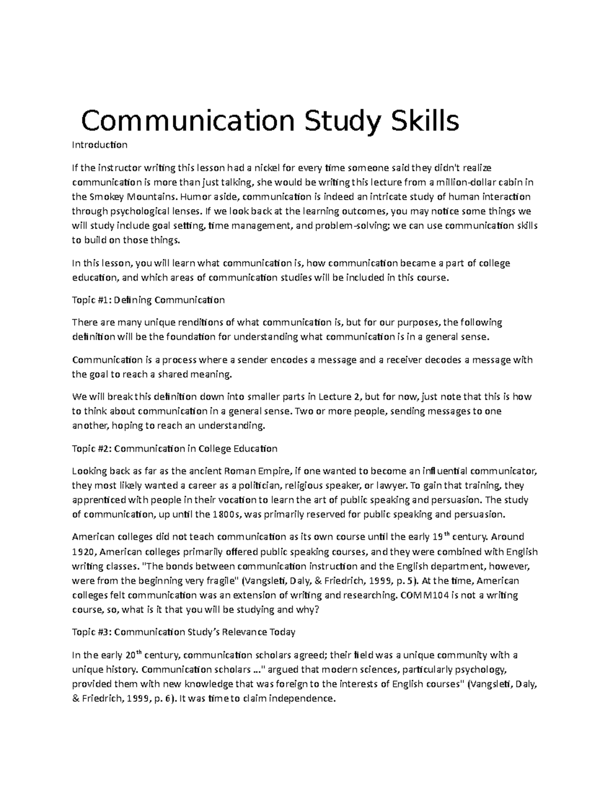 Communication Study Skills - Communication Study Skills Introduction If ...