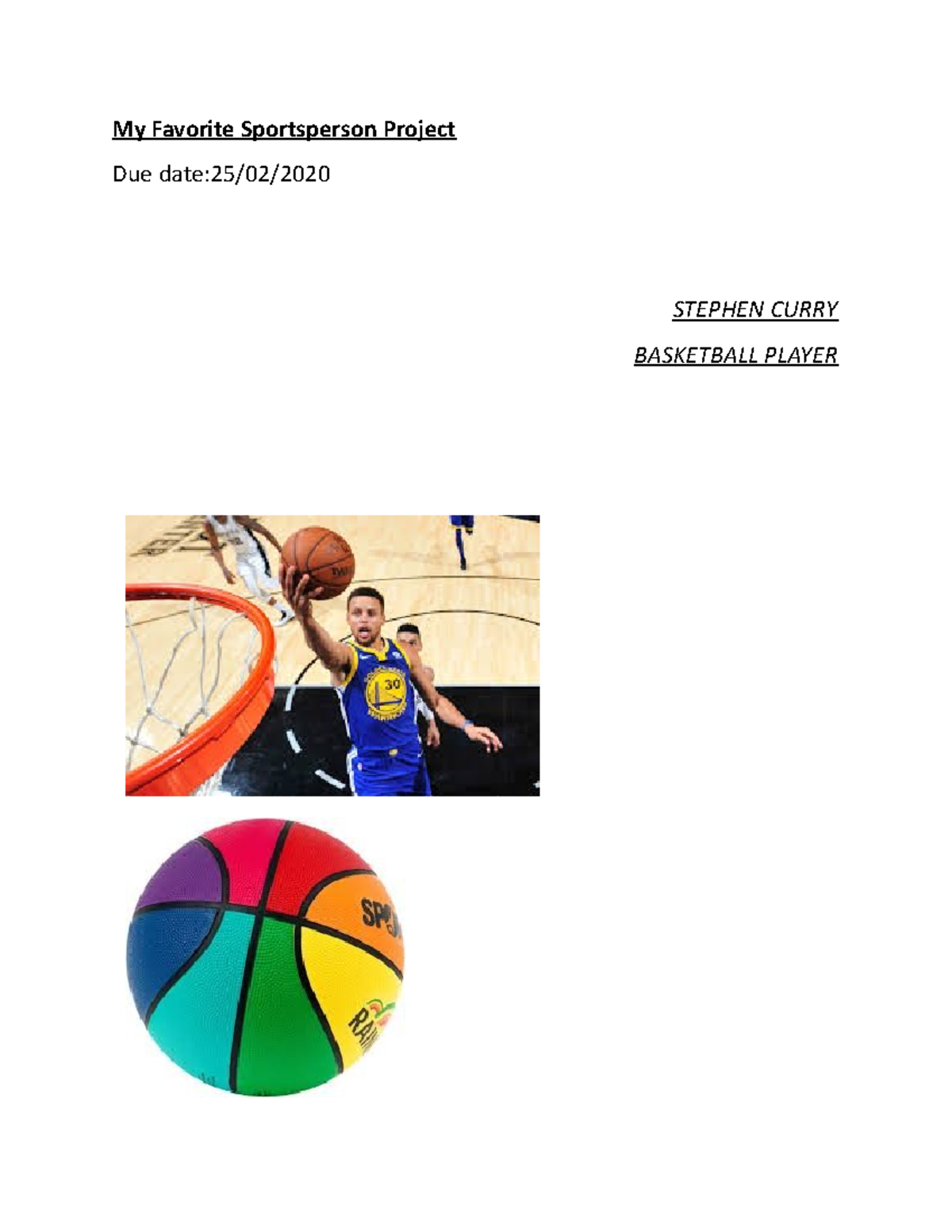 Sports science ptiject on basketball nice and simple - My Favorite ...