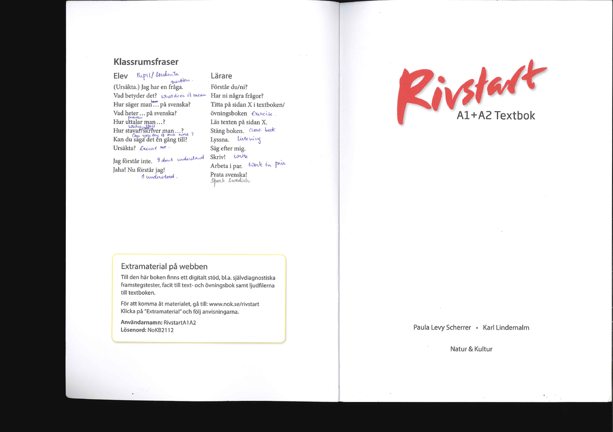 Rivstart-a1-a2 - Text book - GRNSVA - Studocu