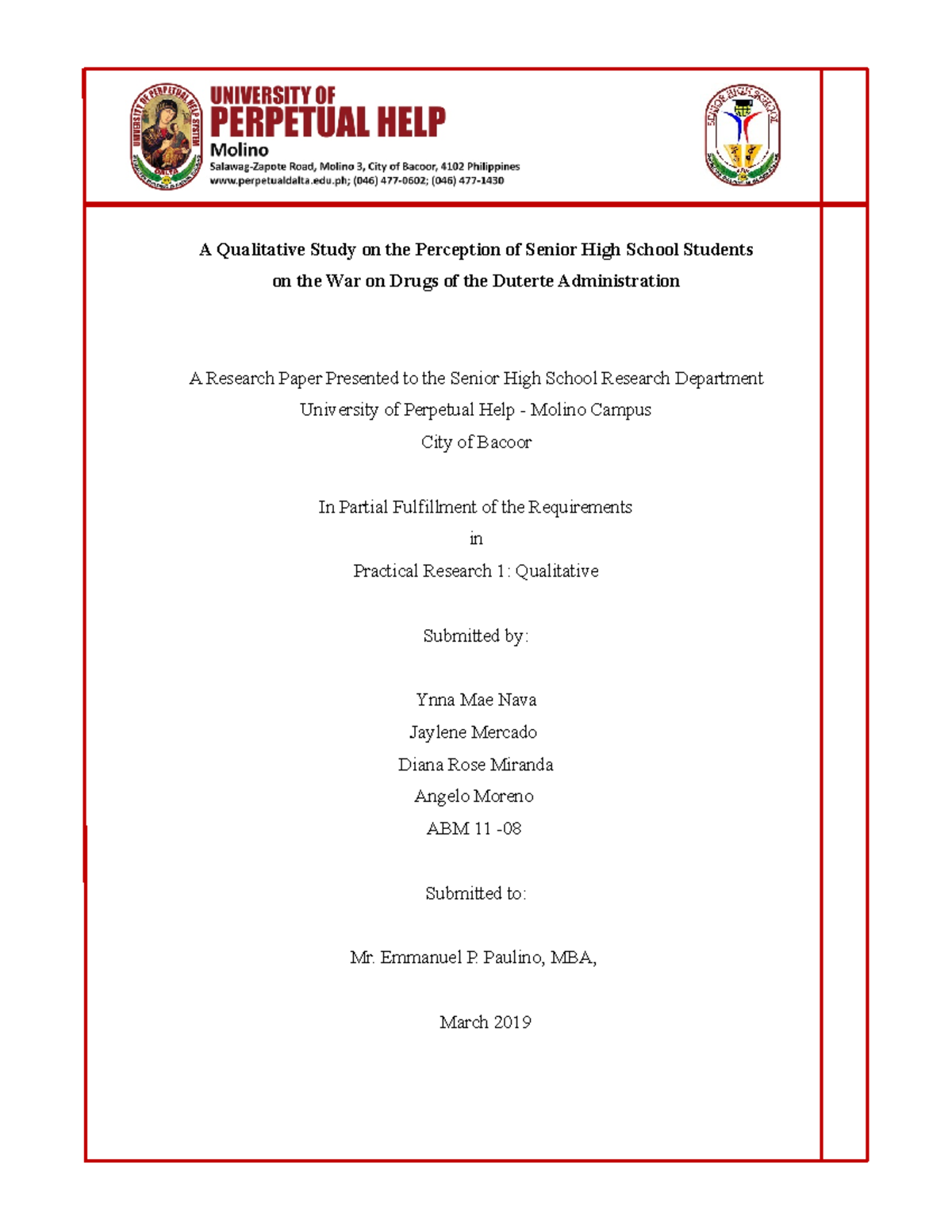 Group-3 - ssfgdf eweteteta rerer - A Qualitative Study on the ...