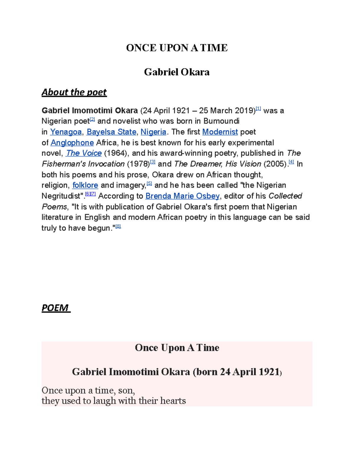 ONCE UPON A TIME - it's practice meterials - ONCE UPON A TIME Gabriel ...