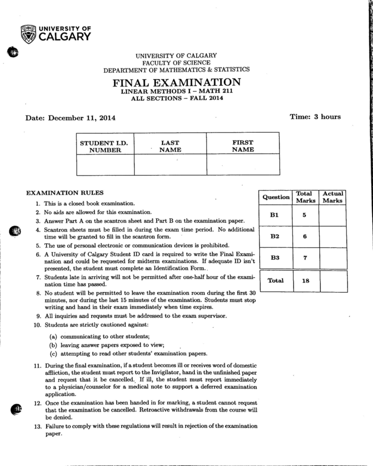 Final 2014 - MATH 211 - Studocu
