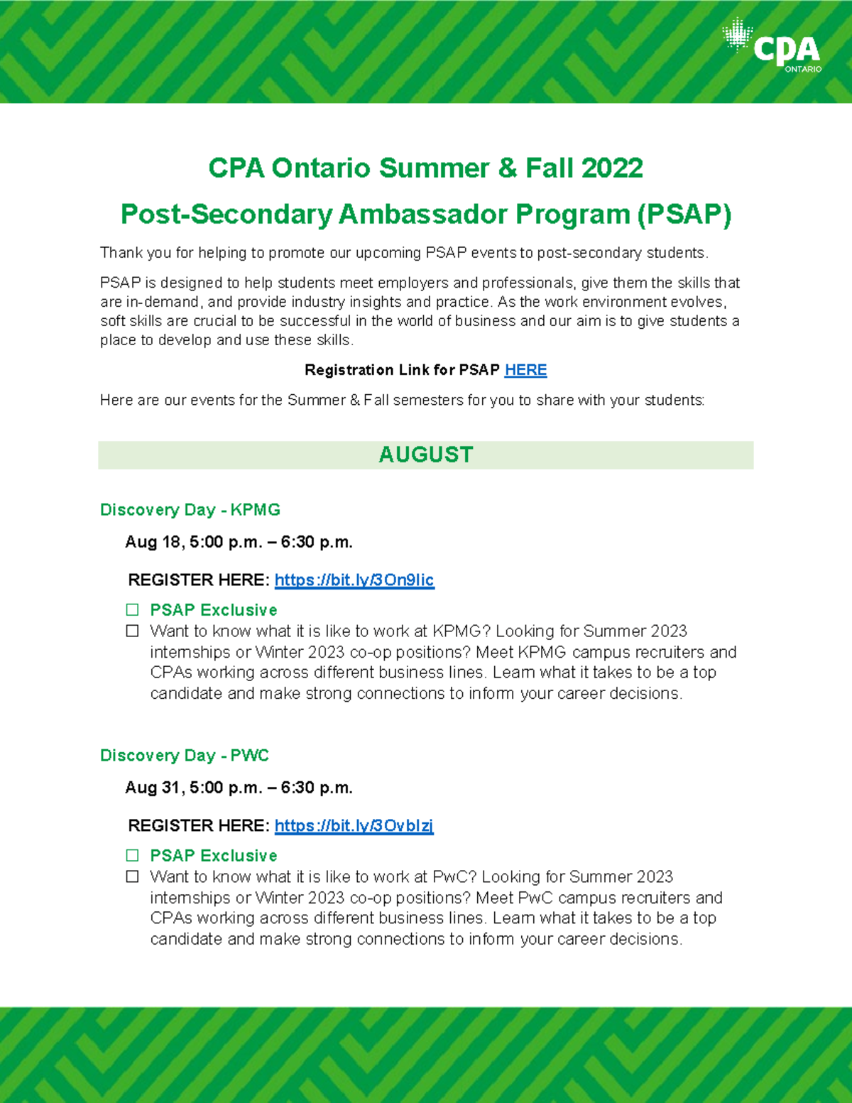 CPA Ontario - PSAP Summer and Fall 2022 Events Schedule - CPA Ontario ...