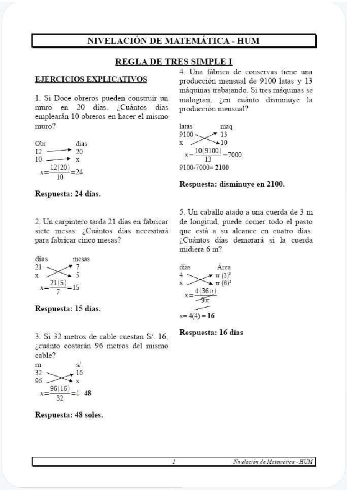 1 - ejercicio matematicos - Nivelacion de Matemática - Studocu