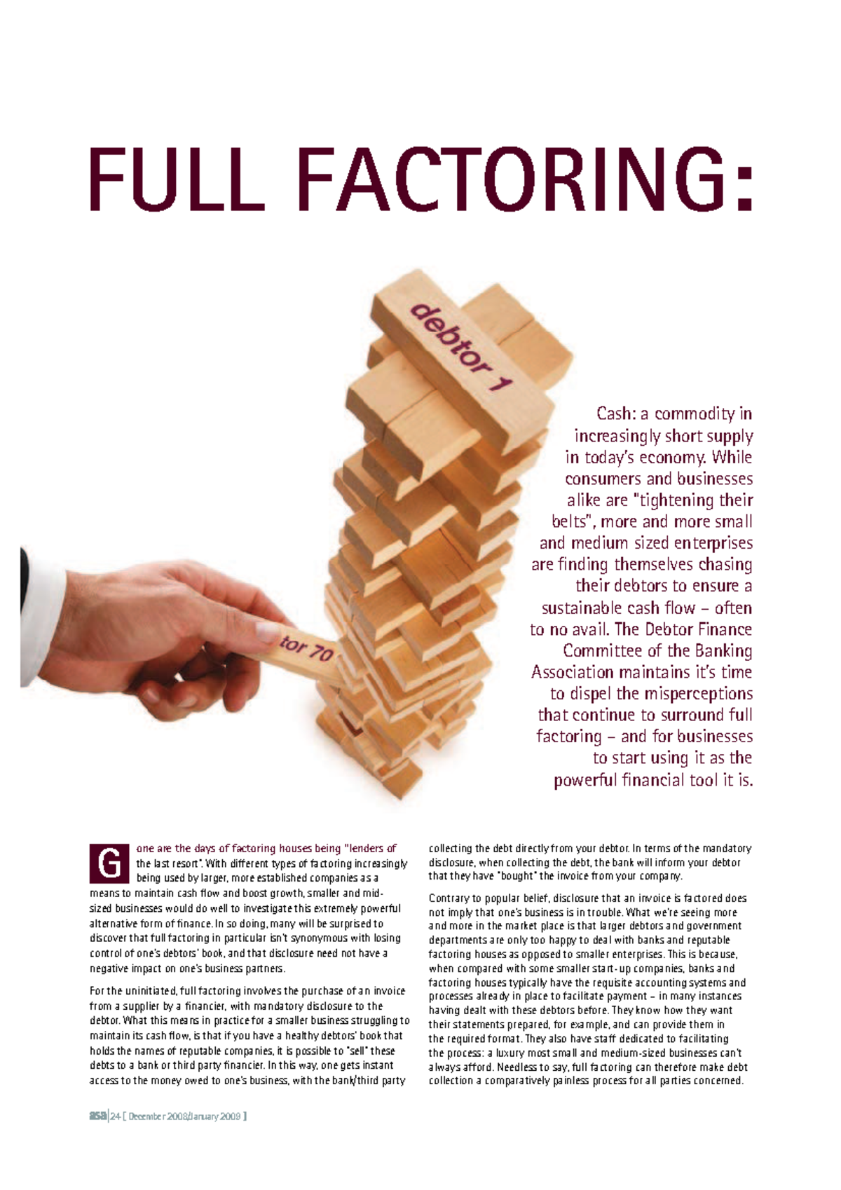 Factoring article (ASA Dec08-Jan09) - 24 [ December 2008/January 2009 ...