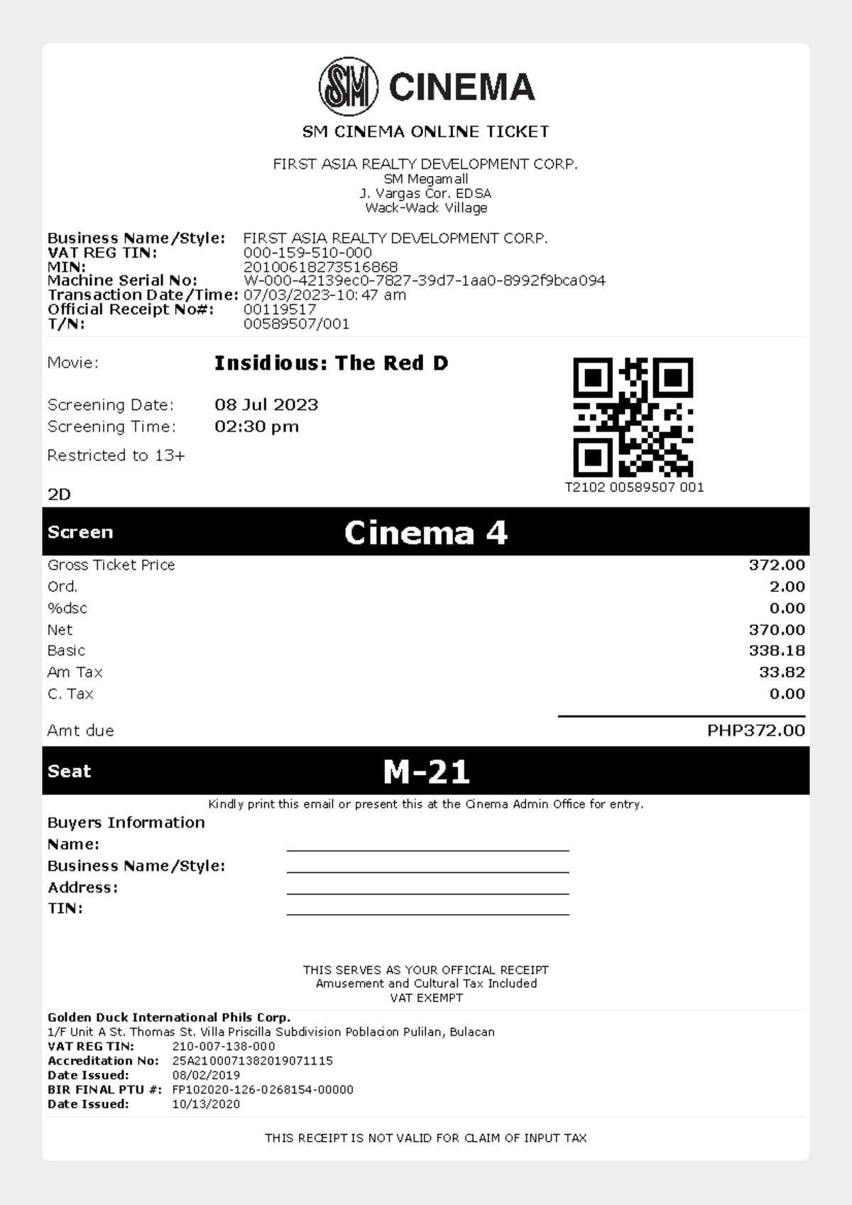 kddkskwkkwkwksjjs - FIRST ASIA REALTY DEVELOPMENT CORP. SM Megamall J ...