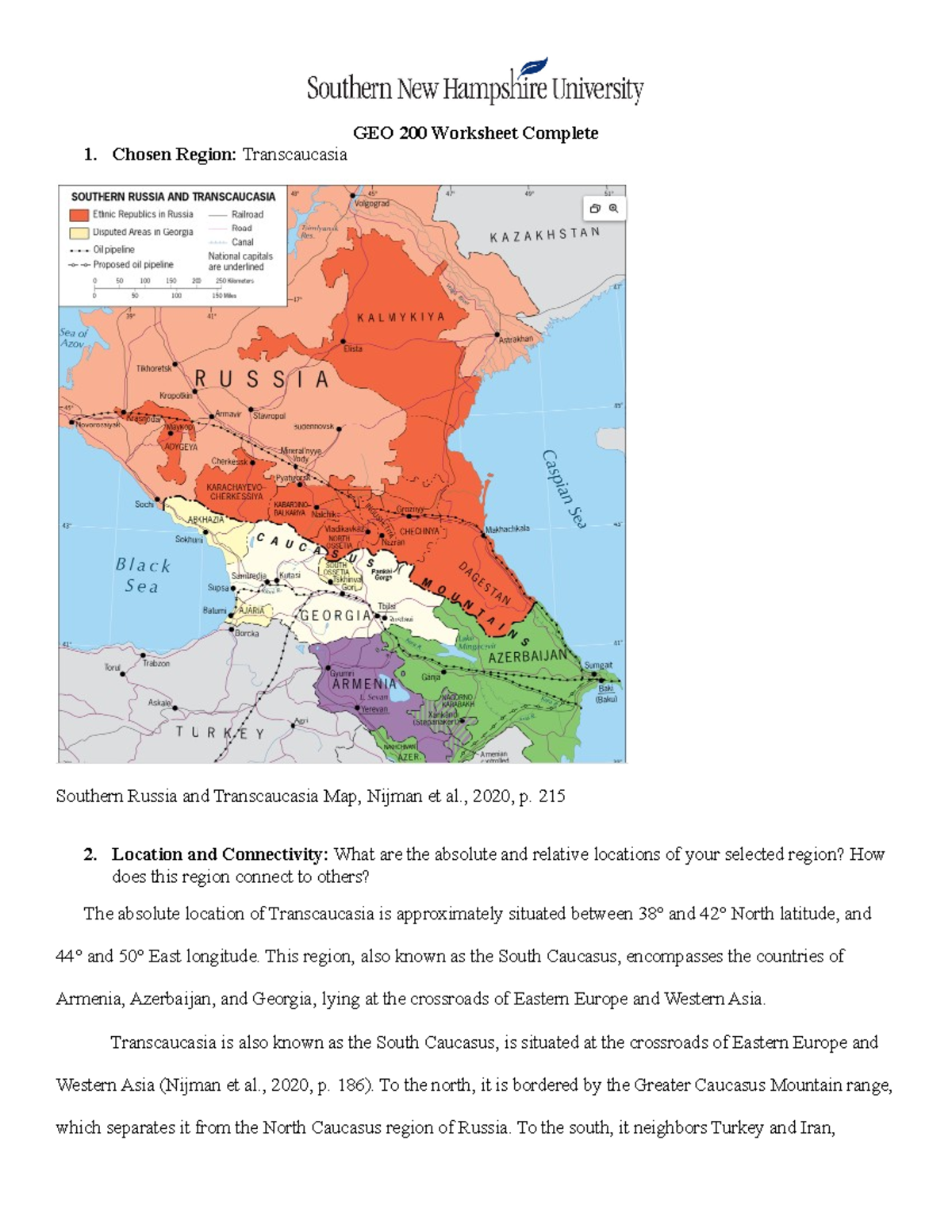 GEO 200 Worksheet Week 3 Complete - GEO 200 Worksheet Complete Chosen ...