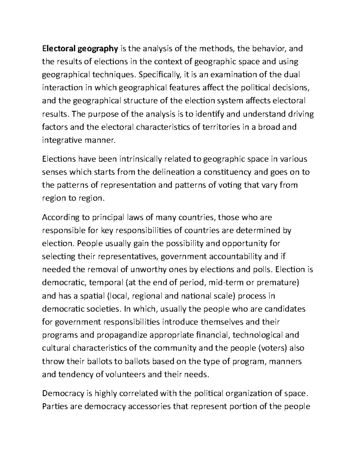 0.Electoral geography - Specifically, it is an examination of the dual ...